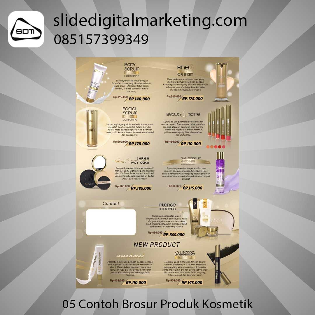10+ Contoh Brosur Pamflet Leaflet Poster Produk Kosmetik